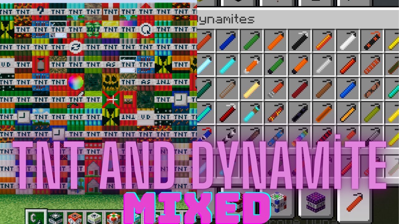 MİNECRAFT AMAZİNG LUCKY TNT MOD (TNT AND DYNAMİTES) #minecraft - YouTube