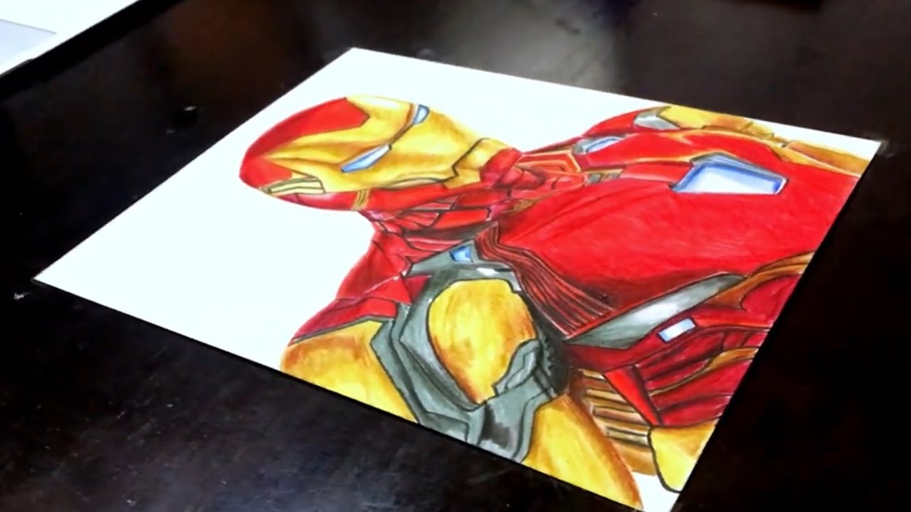 I Draw Iron Man | Speed Drawing | How To Draw Iron Man Marvel - YouTube