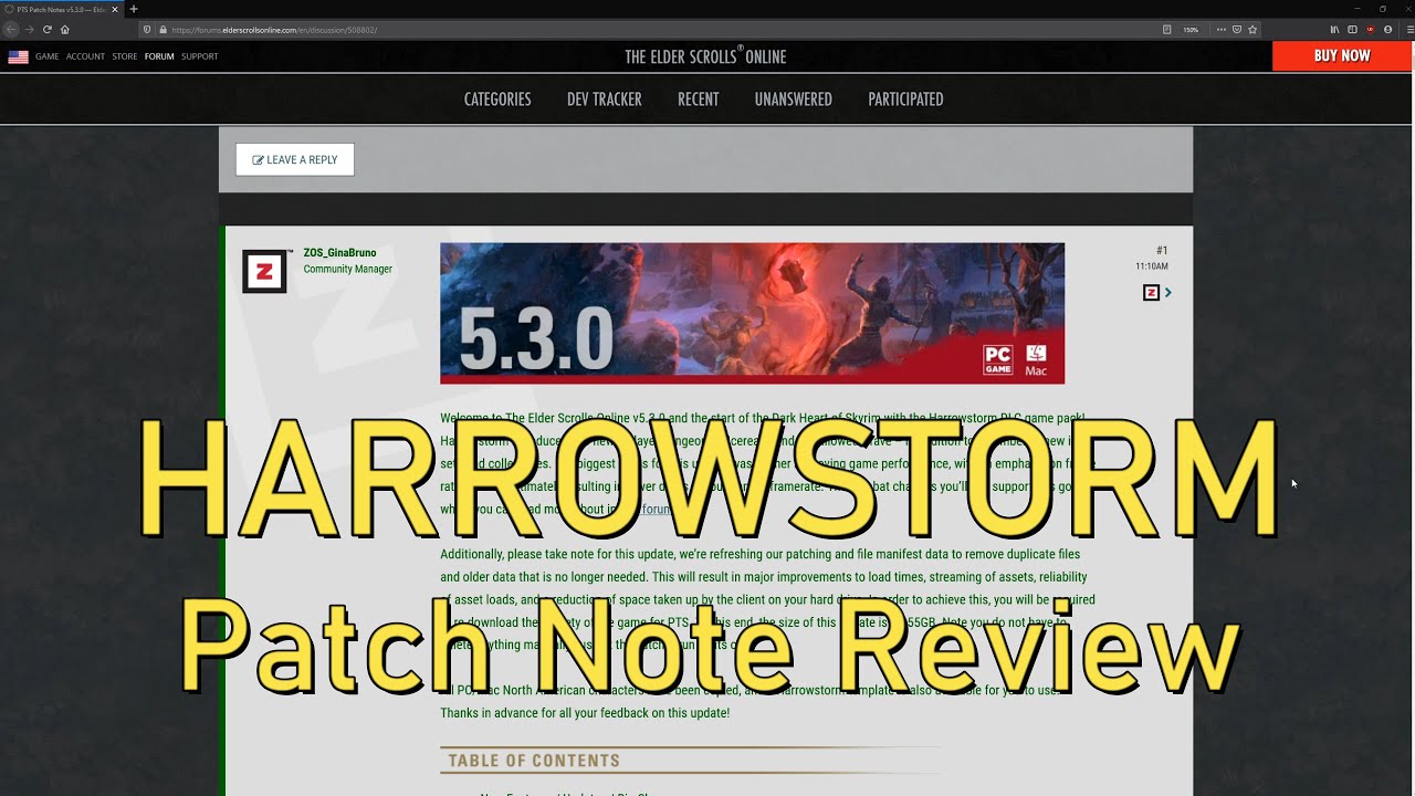 ESO - Harrowstorm DLC Patch Note Review - PTS 5.3.0 - YouTube