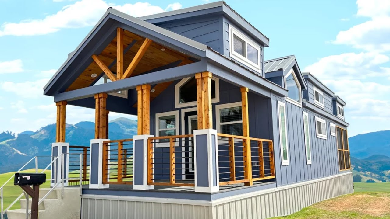 Absolutely Stunning Mockingbird Tiny Homes Park Model RV - YouTube