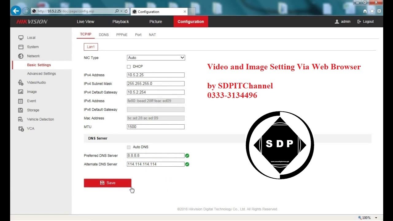 How to set Hikvision DVR video and image settings via web browser ...