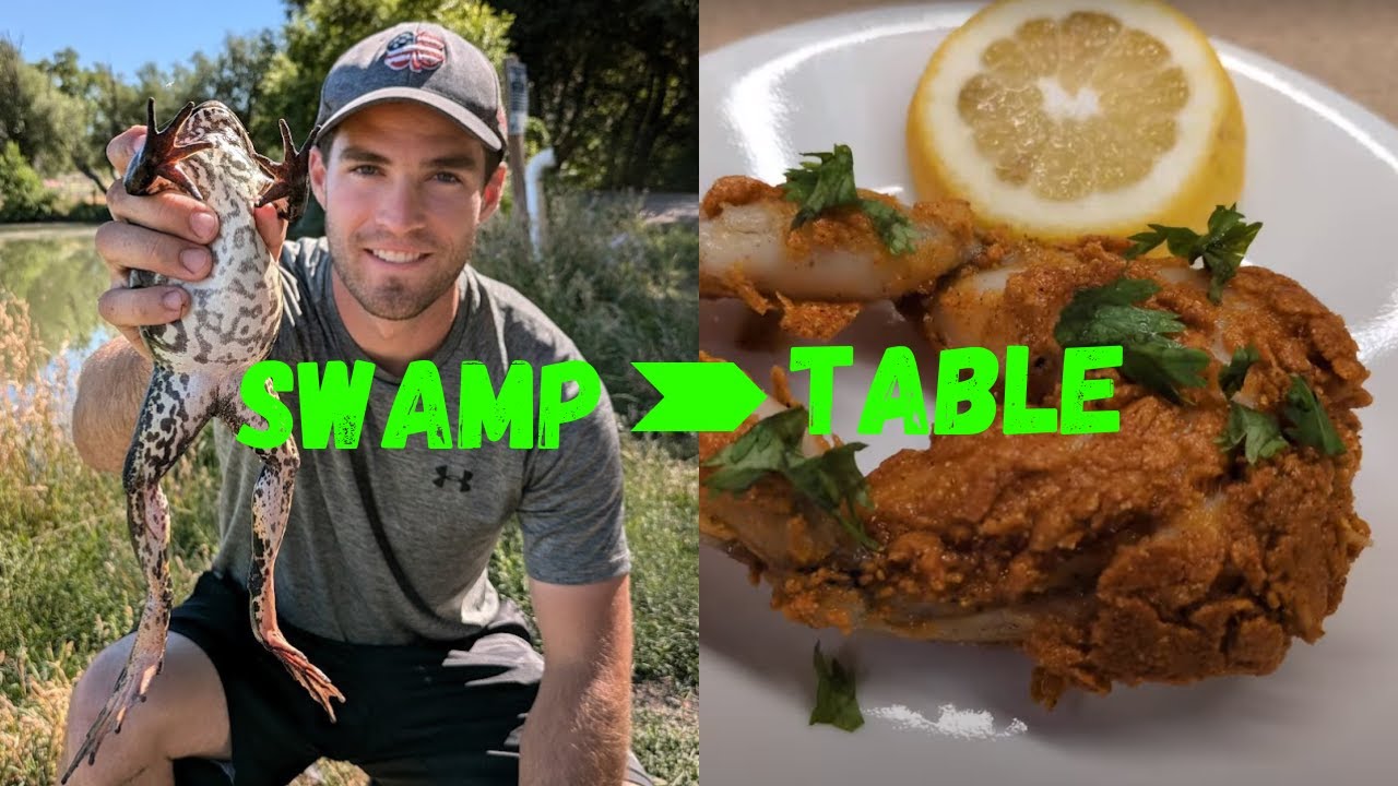 GIANT BULLFROG catch and cook (how to clean and eat bullfrogs) # ...