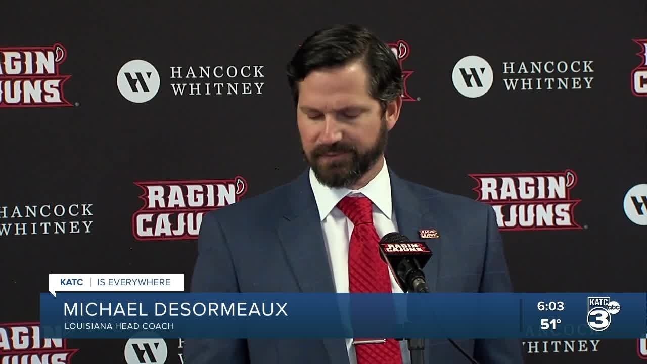 Cajuns head coach Michael Desormeaux is a Louisiana son - YouTube