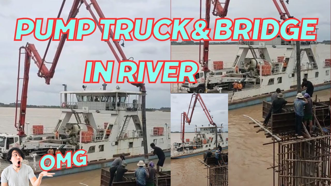 [PUMP TRUCK] PUMP TRUCK &BRIDGE IN RIVER[CONCRETE][CONCRETE][CONCRETE ...