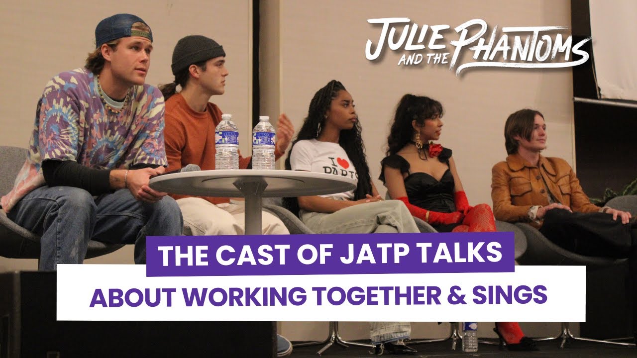 The cast of JATP talks about working together and sing on stage - YouTube