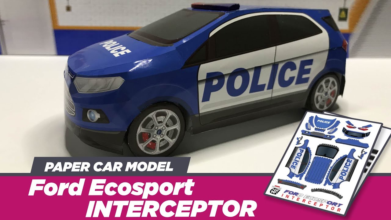 Ford EcoSport Paper Model | Ford Police car | Ford EcoSport | Paper ...