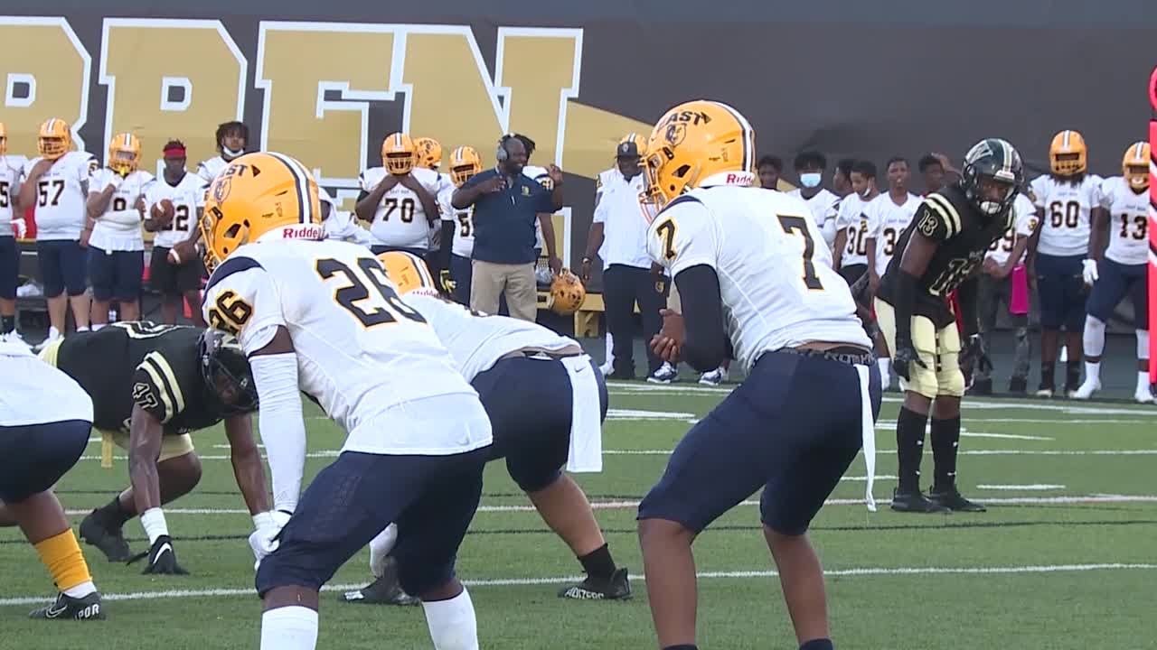 Warren Harding high school football big hit - YouTube