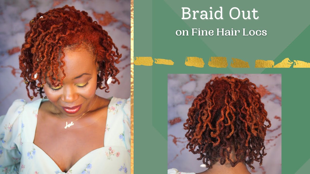 Loc Style | Braid Out on Short Locs / No Retwist | Fine Hair Locs - YouTube