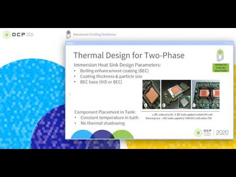 OCP 2020 Virtual Summit: Design Guidelines for Immersion-Cooled IT ...