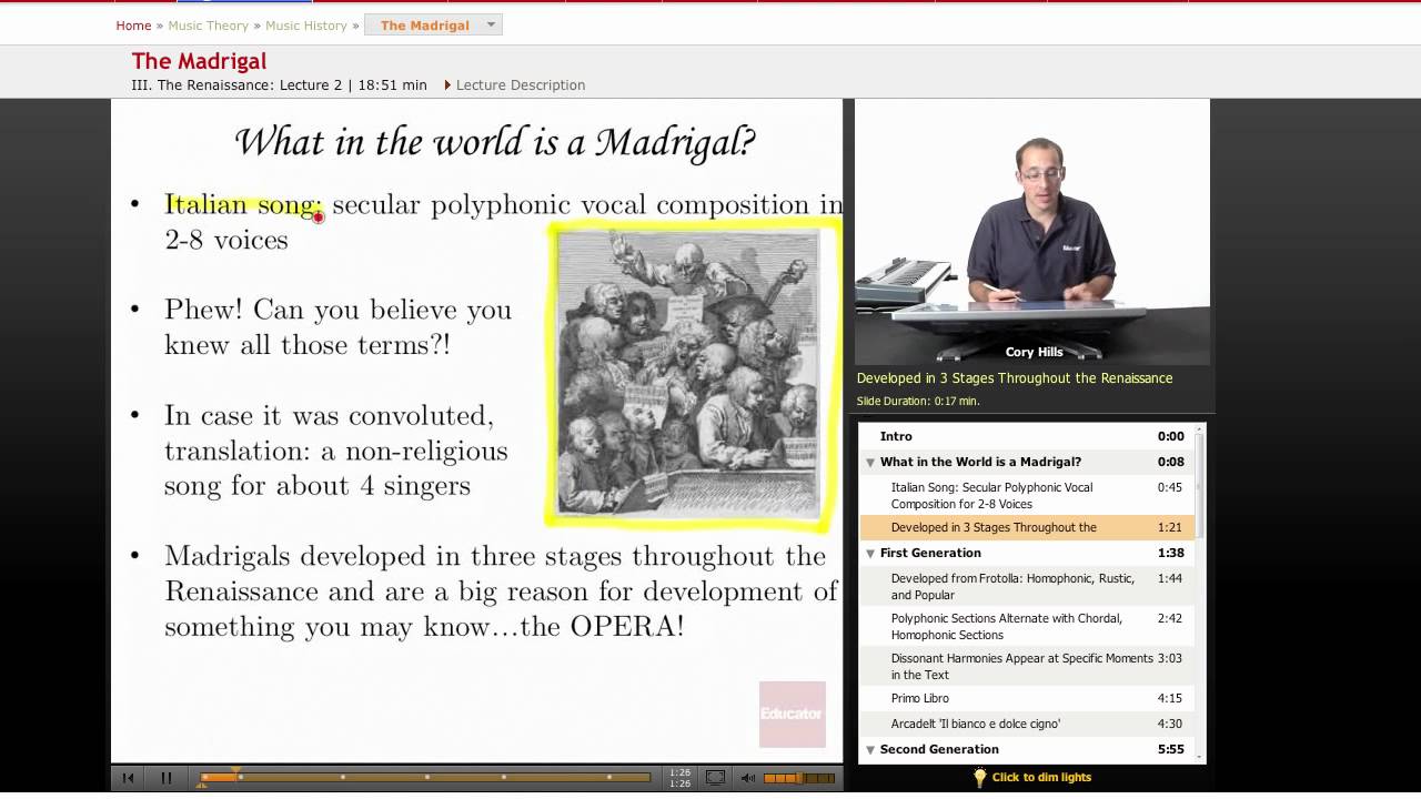 Music History: The Madrigal - YouTube