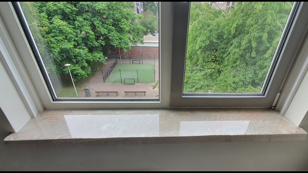 A windowsill renovated 2 | Epoxy coating | Metallica color - YouTube