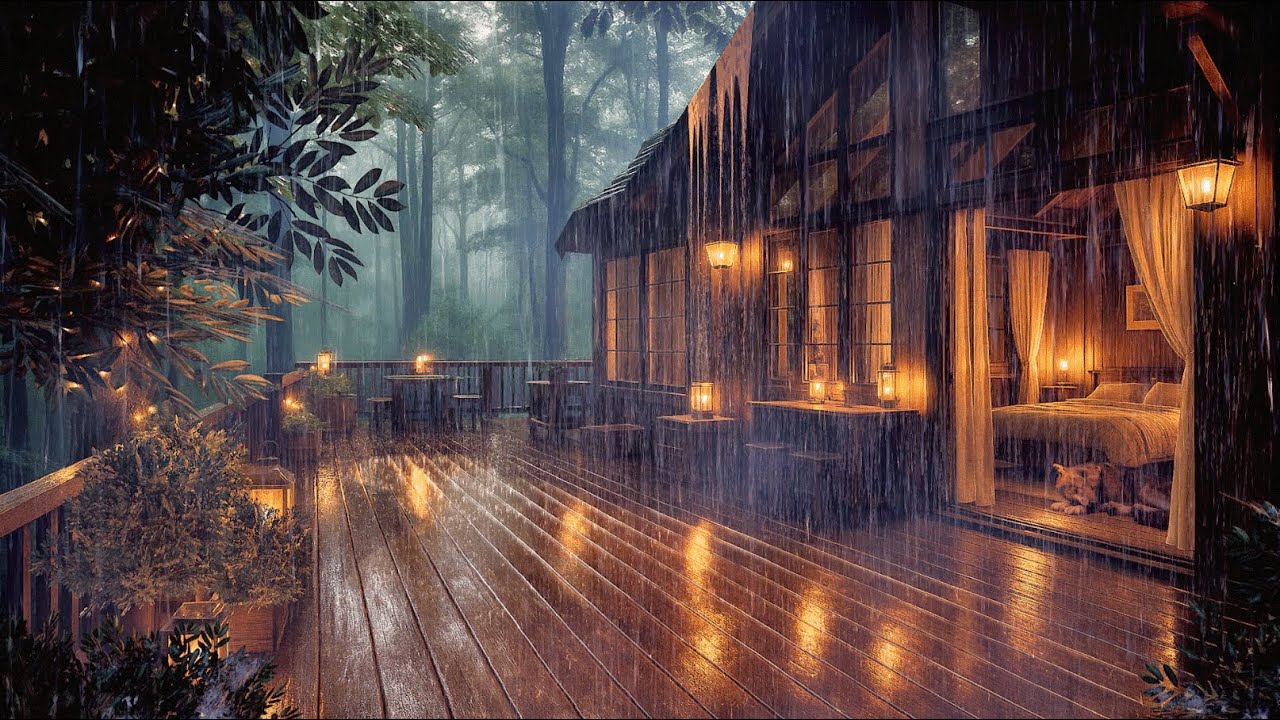 Peaceful Rainfall in the Forest 🌧 | Deep Sleep and Relaxing Night ...