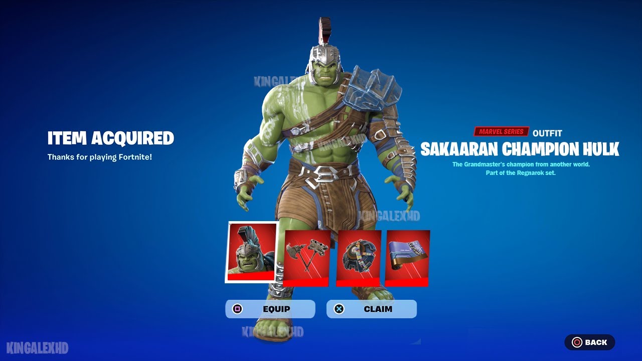 How To Get Sakaaran Champion Hulk Skin FREE In Fortnite! (Unlock LEGO ...