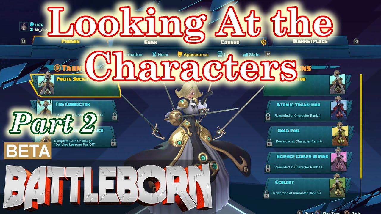 ALL the Battleborn Characters Skill Trees, Taunts & Skins [from Open ...