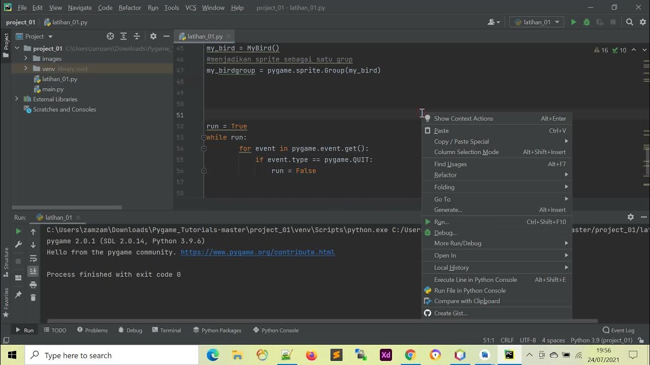Seri Pembelajaran Python - Membuat Animasi (2) - YouTube