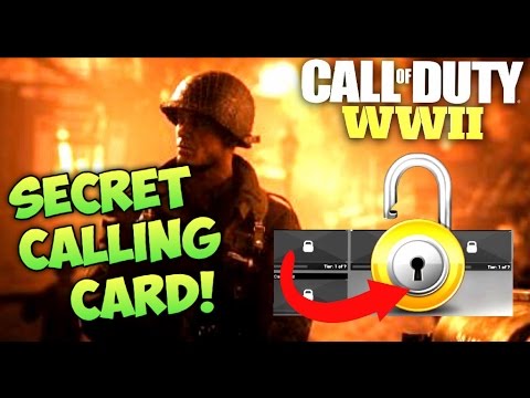 HOW TO UNLOCK SECRET CALLING CARD IN COD WW2! - *NEW UNLOCKABLE CONTENT ...