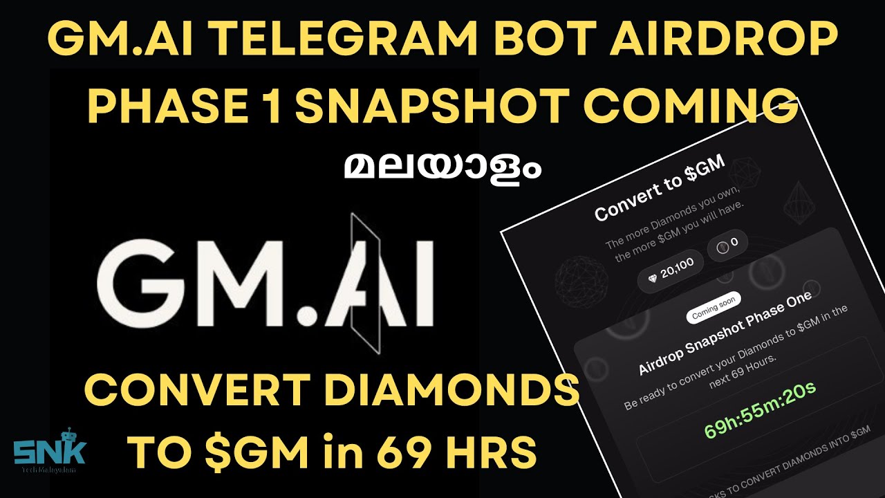 GM.AI Airdrop Snapshot Phase 1 Soon | Convert Diamonds to $GM - Claim ...