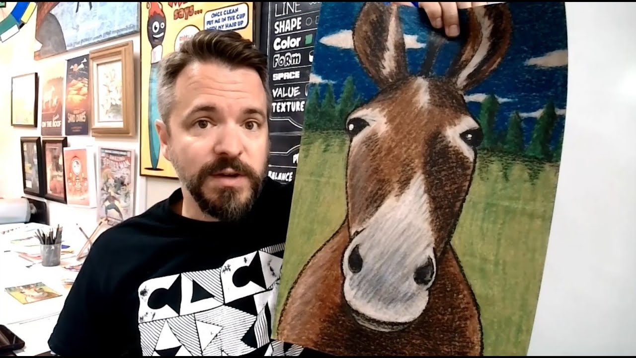 Donkey Face - A Step-by-Step Drawing Lesson - YouTube