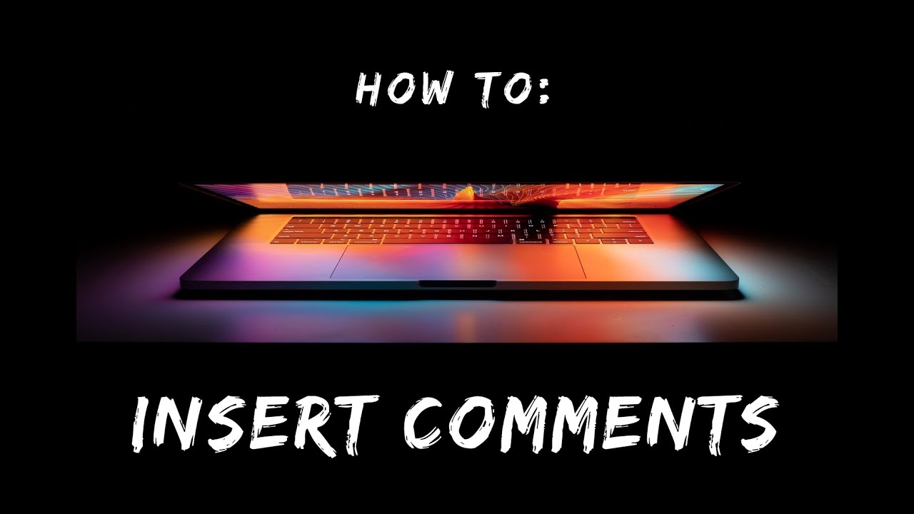 How To Insert A Comment - MS Word - YouTube