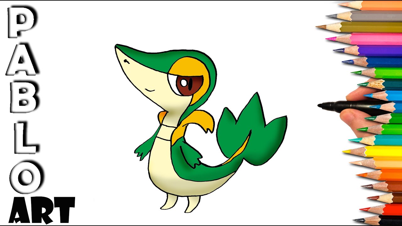 How To Draw Pokemon Step By Step Snivy