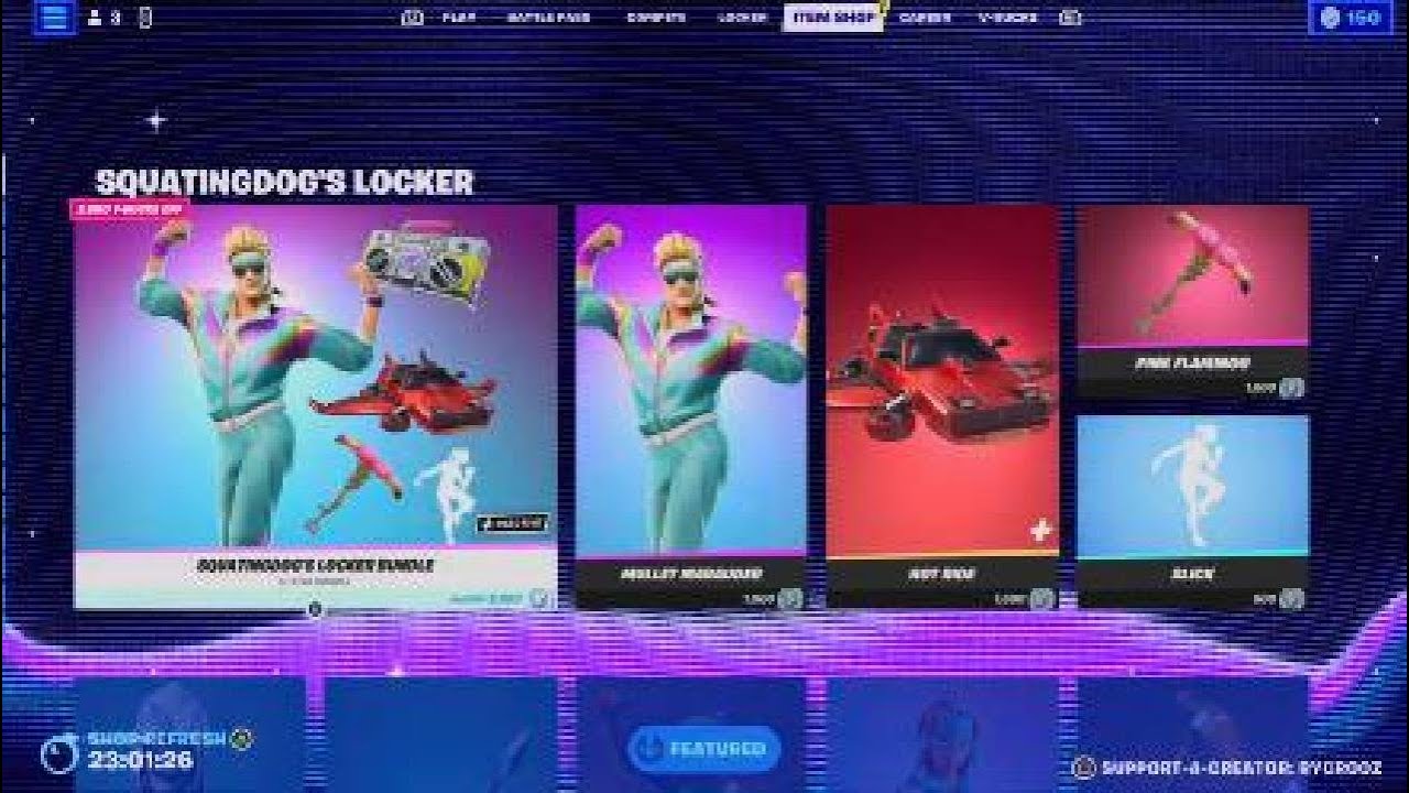Fortnite item shop squatingdog locker bundle is back January 28 2023 ...