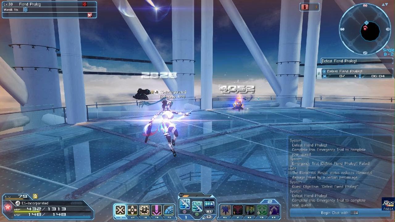 PSO2 Phaleg first phase (No damage taken) Phantom Rifle - YouTube