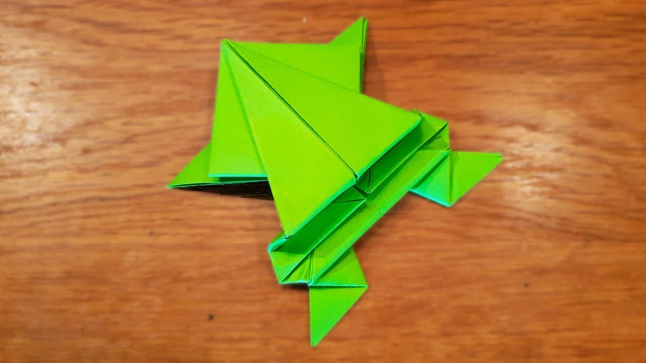 How To Make a Paper Jumping Frog - Fun & Easy Origami Frog - YouTube