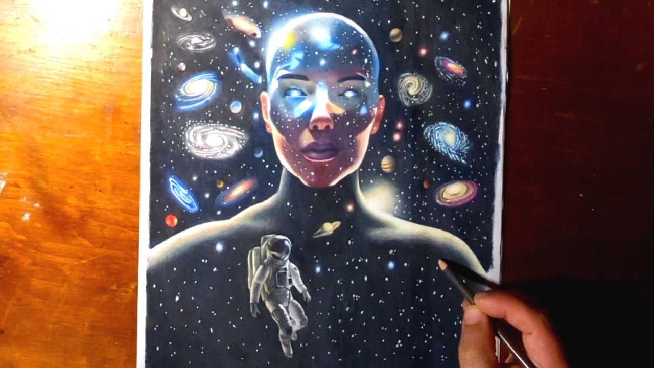 Incredible Time-Lapse of Space Spirit Drawing - YouTube