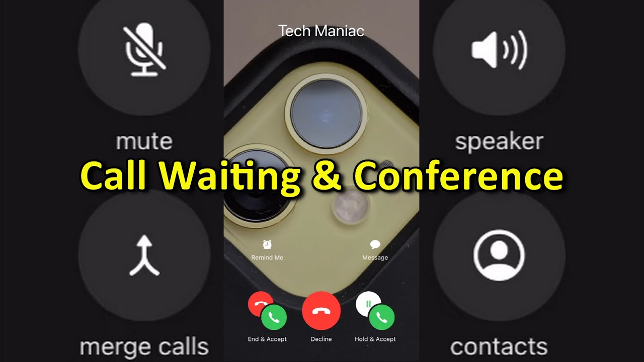 Incoming Call Waiting, Holding & Conference on iPhone - YouTube