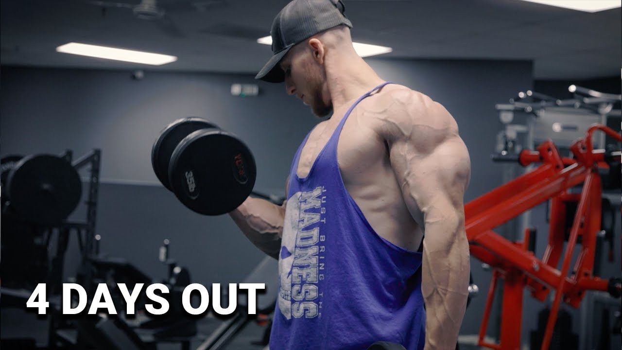 4 DAYS OUT! Final Back and Bicep Day of Prep - YouTube