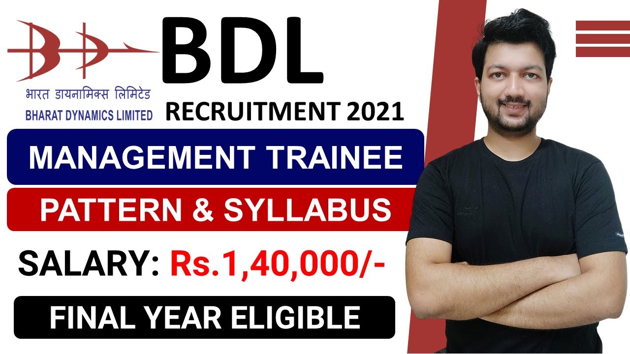 BDL Recruitment 2021 | BDL MT Exam Pattern & Syllabus 2021 | Latest ...