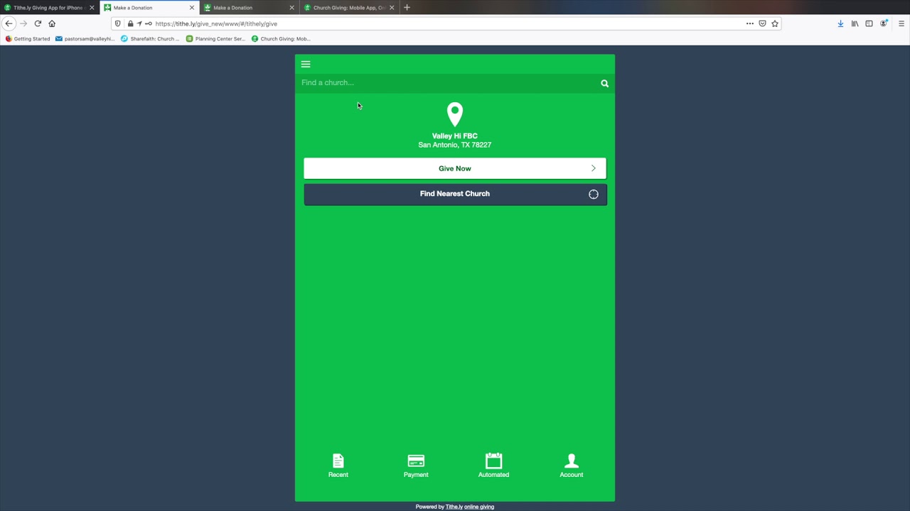 Online Tithing Registration Tutorial - YouTube