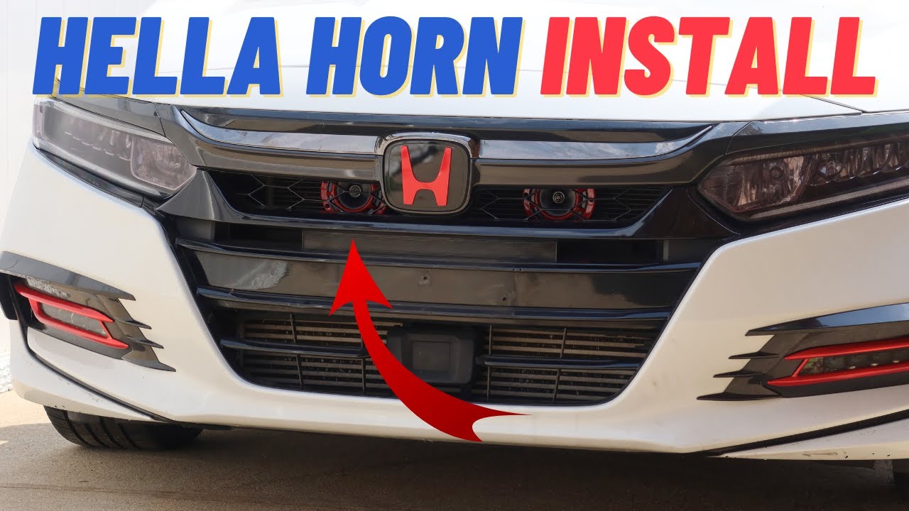 Hella Horn Install 10th Gen Honda Accord - YouTube
