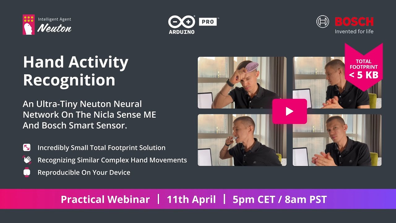 Webinar: Hand Activity Recognition with Arduino Nicla Sense ME - YouTube