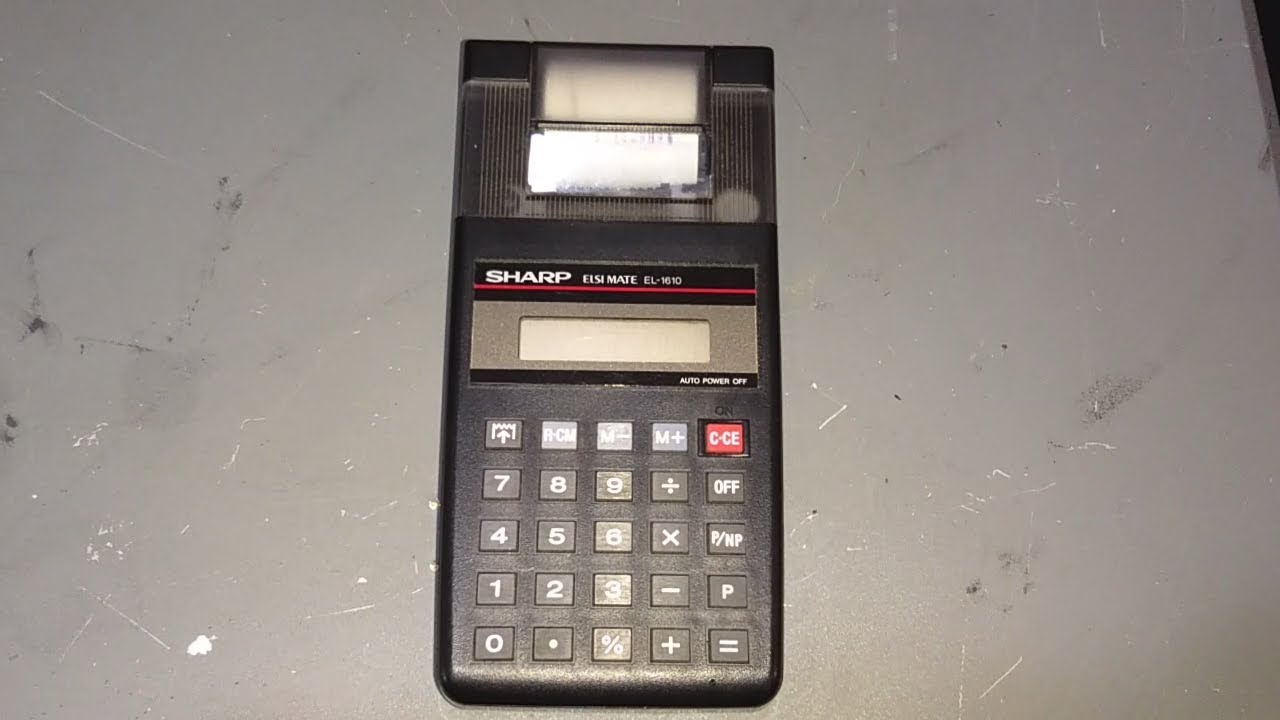 Sharp EL-1610 printing calculator (1986) - YouTube