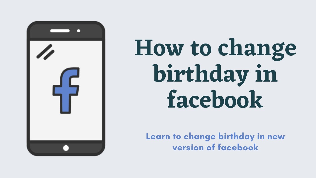 How to Edit & Change Birthday in Facebook New Version: Facebook ...
