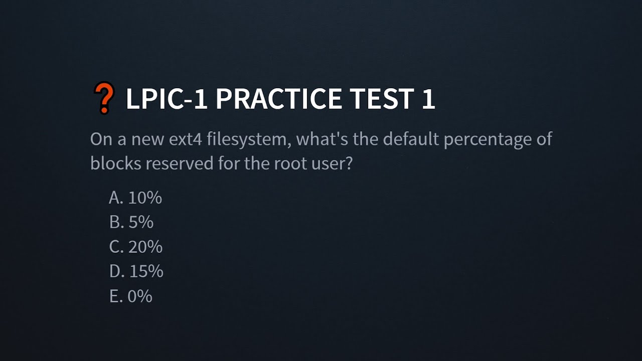LPIC-1 Practice Test 1 - Explained with Linux Commands - YouTube