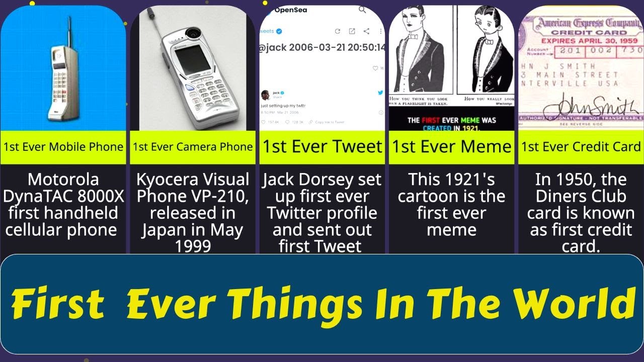 First Ever Things In The World | Comparison Video | - YouTube