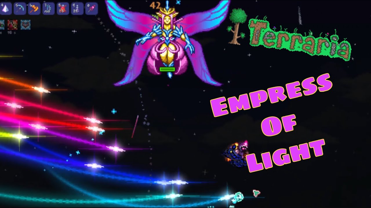 Empress Of Light (Terraria Journeys End) Master Mode Boss Fight - YouTube