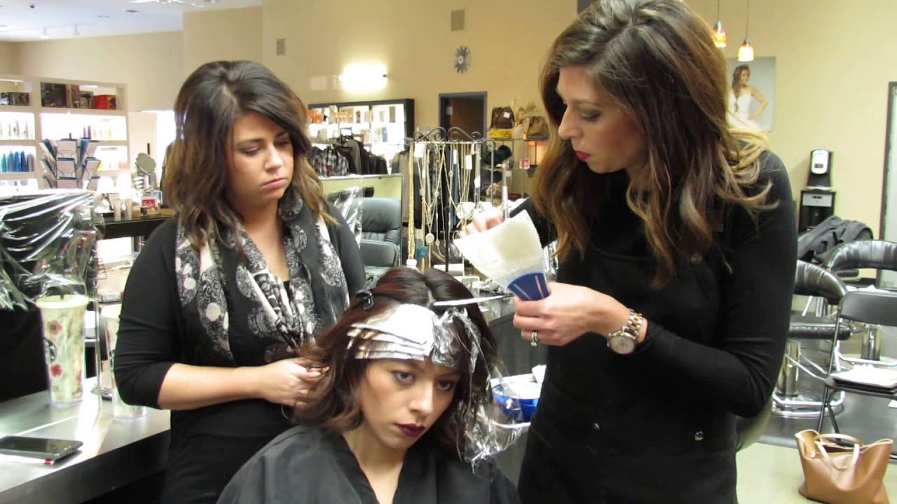 Subtle Balayage Highlights On Dark Hair Class At Salon 01 Carmel by ...