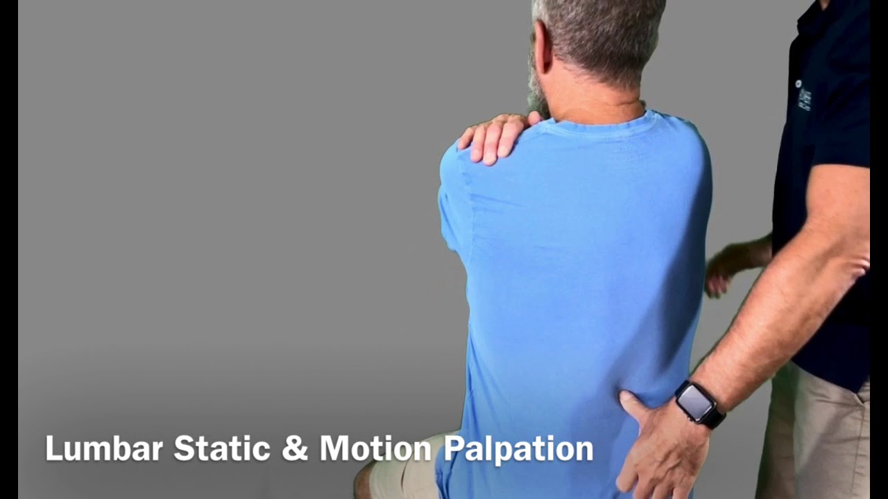 Lumbar Static & Motion Palpation - YouTube