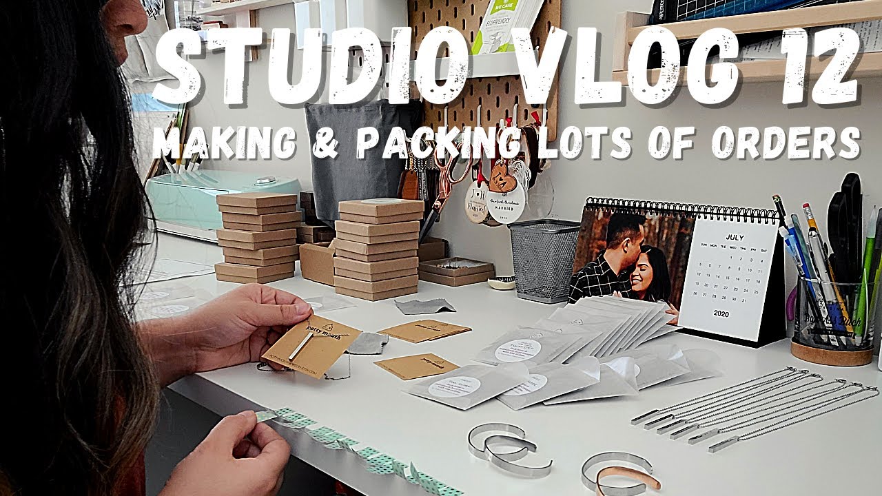 studio vlog 12 - eco-friendly stickers, lots of making & packing shop ...