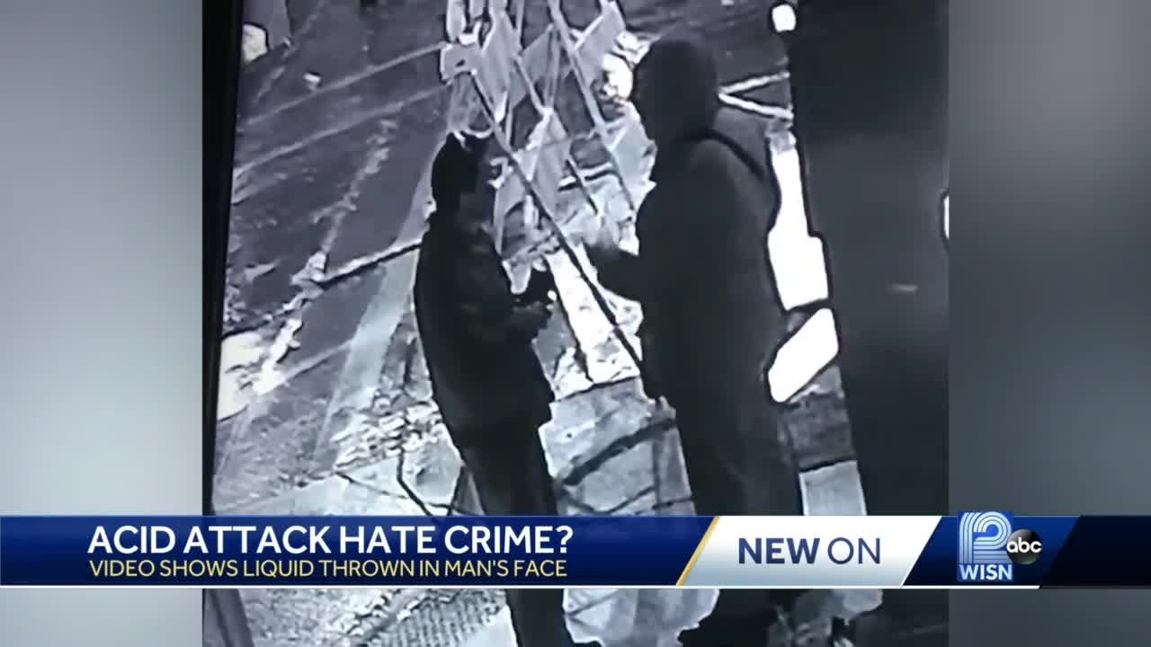 Video shows suspect allegedly throwing acid on man - YouTube