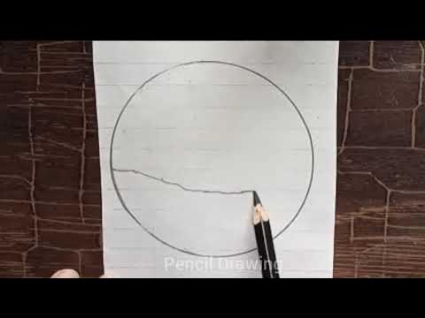 How to draw scenery inside the circle || Pencil Drawing || Easy scenery ...