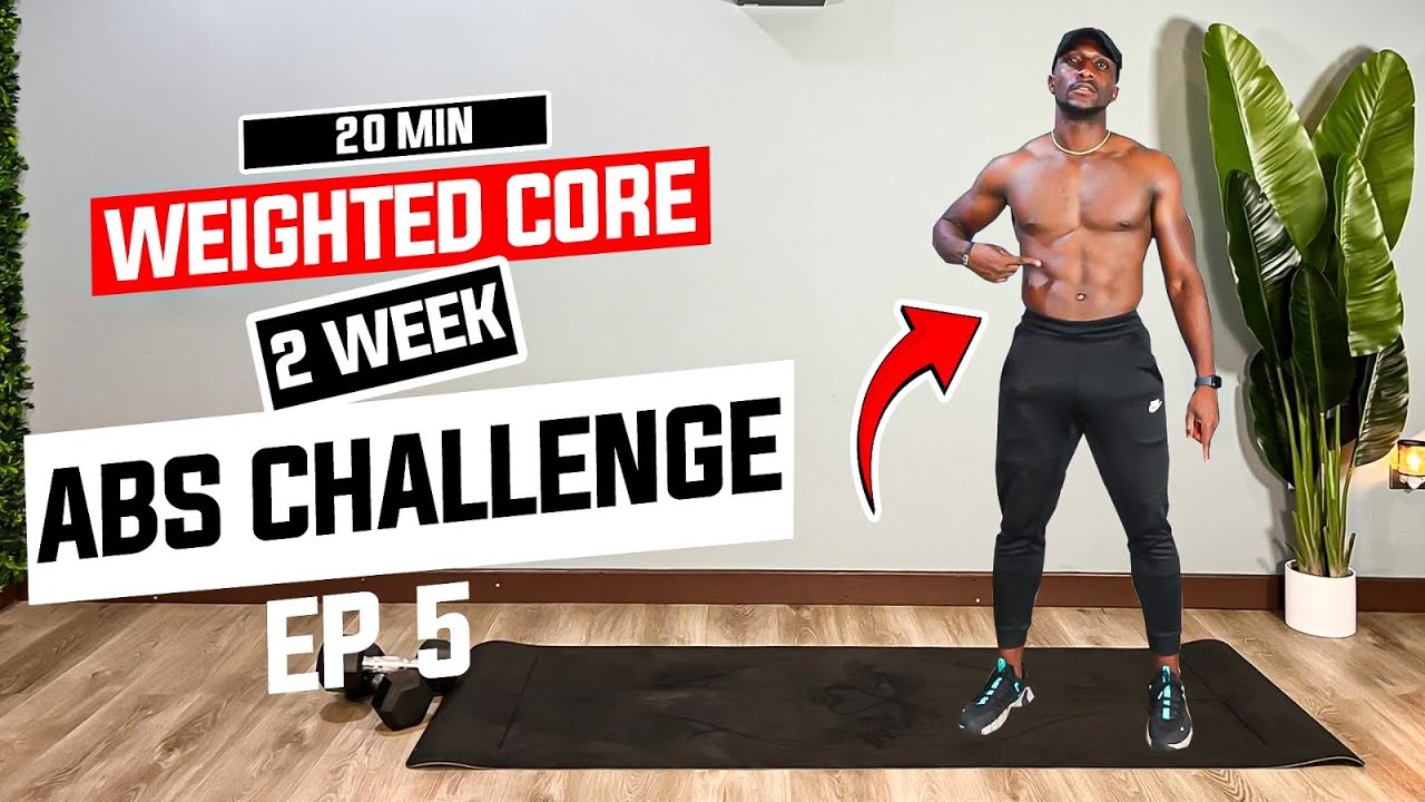 20 MIN Weighted Core + Abs Challenge // Build Core, Burn Fat | (Day 33 ...