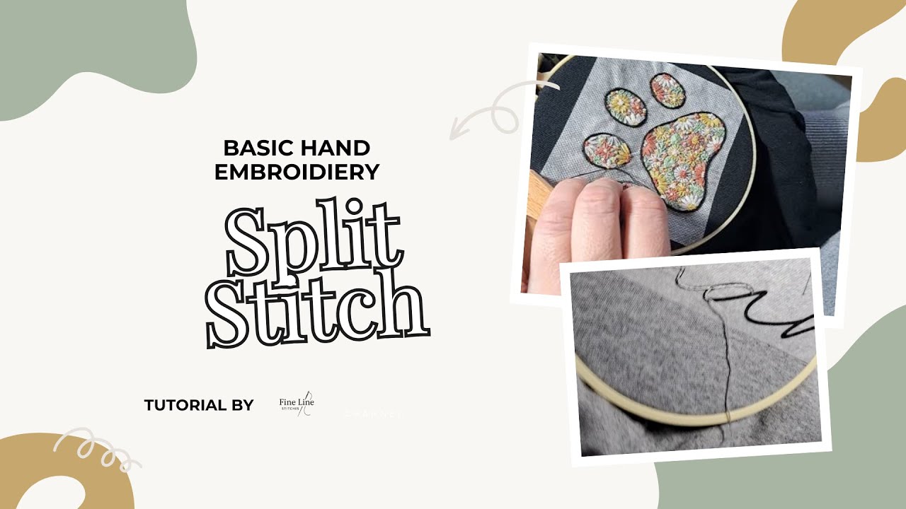 Split Stitch Tutorial for Beginners | Soft & Textured Hand Embroidery ...