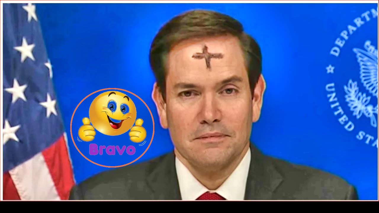 SecState Marco Rubio Appears on Television With The Ashes CROSS on His ...
