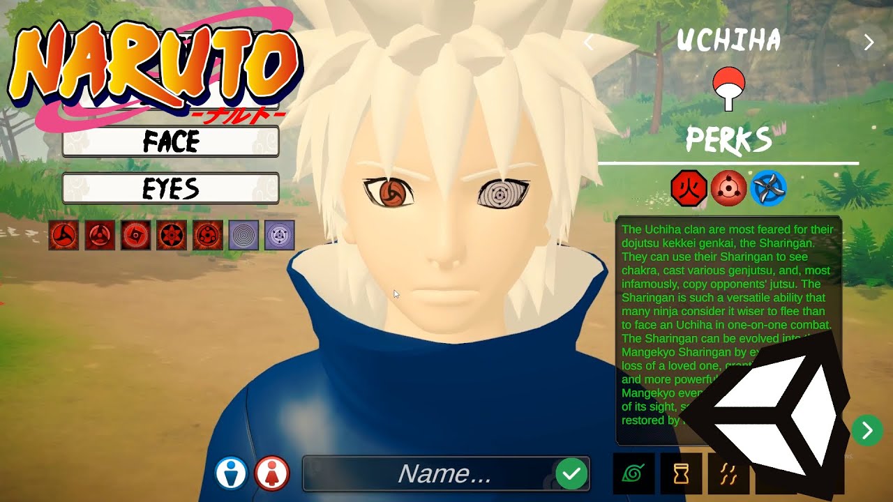 I made an open world Naruto game in Unity - Character Creation ...