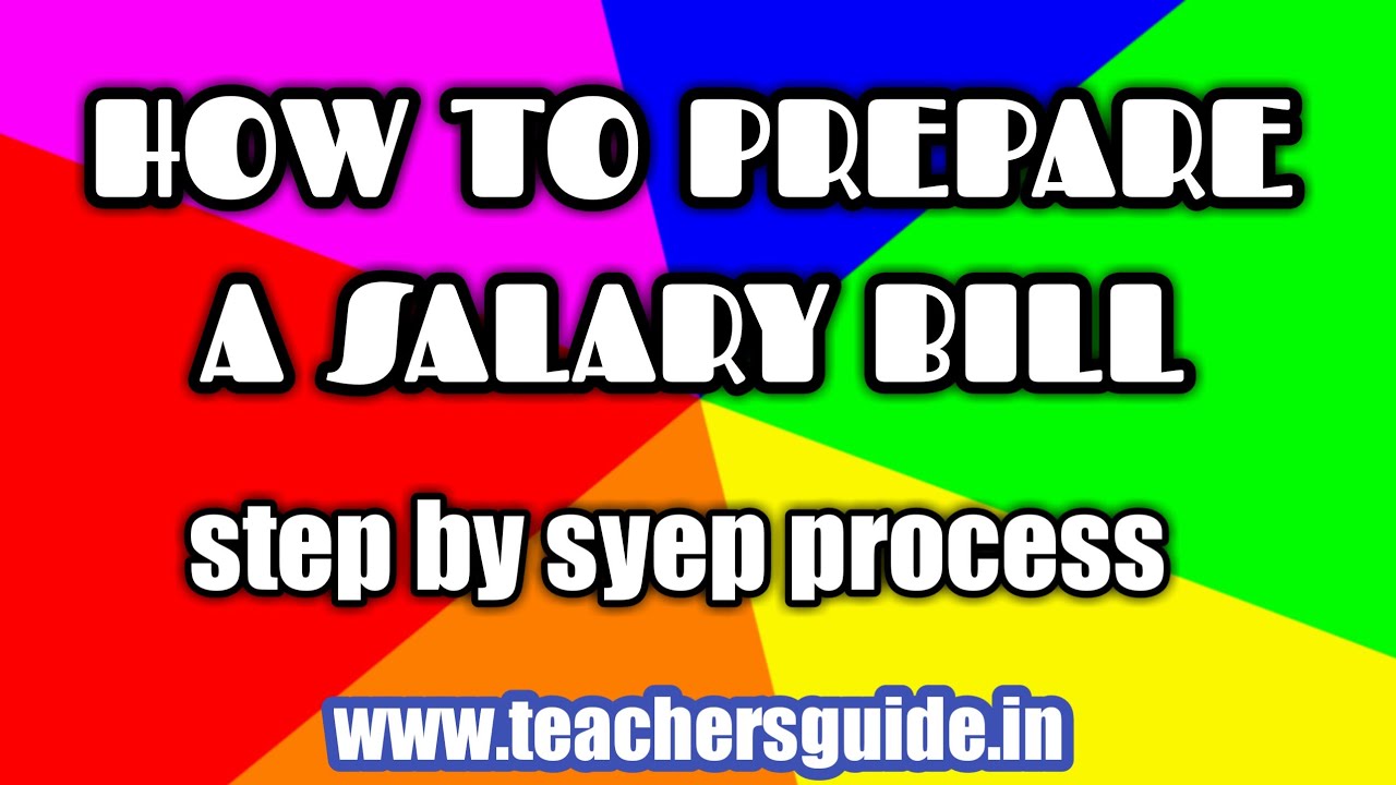 HOW TO PREPARE A SALARY BILL - YouTube
