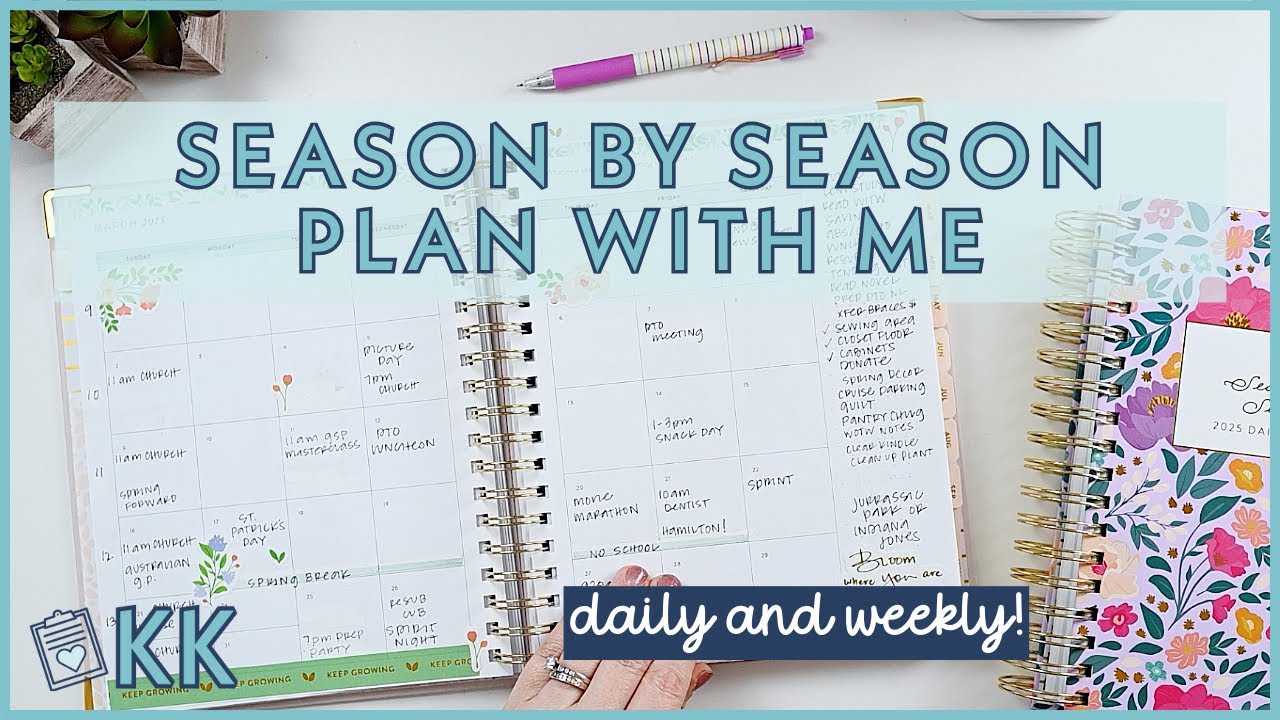 Season by Season Plan with Me Pen Only Weekly and Daily Planning in ...